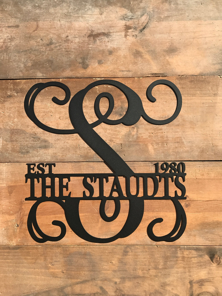 Split Letter Monogram, Personalized Metal Monogram Letter, Customized ...