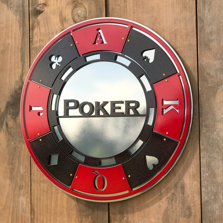 Man Cave - Classic Poker Chip - Card Room - Wall Art – CustomMetalWorx